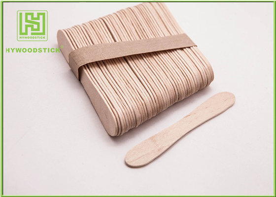 Disposable Lolly Pop Ice Cream Wooden Sticks , 114mm Natural Wooden Sticks