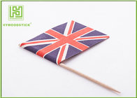 Flag Food Picks Cocktail Accessories , Square Round British / American Flag Toothpicks