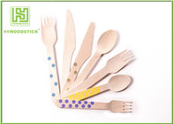100% Natural Eco Friendly Dishware With Wooden Disposable Spoons Various Pattern