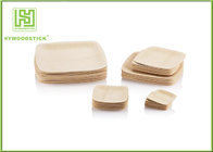3.5 Inch Wooden Biodegradable Plates , Small Square Dinner Plates For Dessert