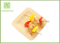 7 Inch Disposable Wooden Plates For Restaurant Use Fresh Fruit Tray 400pcs / Ctn