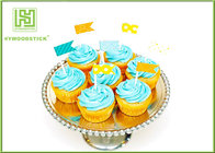 OEM Dinning Event Cake Decoration Toppers Football Cupcake Picks Eco - Friendly