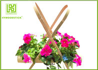 Unique Bamboo Plant Pot Hanging Flower Box , Bamboo Flower Containers Customized Handle
