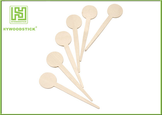 FSC Natural Wooden Coffee Stirrer Sticks Irregular Shape / Linear Beverage Stirrers