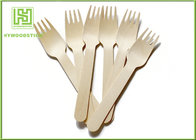 Wooden Biodegradable Disposable Cutlery Forks For Picnic Take out Food