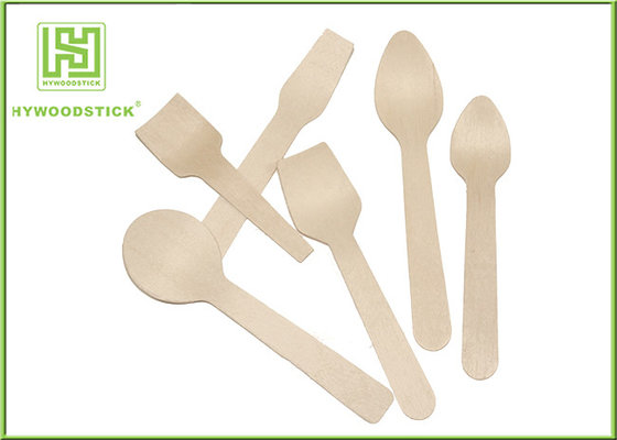 Healthy Disposable Wooden Cutlery Dinner Ice Cream Spoons In Different Shapes