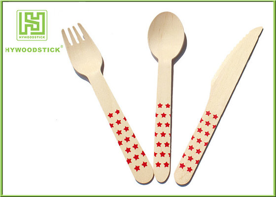 Premium Birch Disposable Eco Friendly Wooden Cutlery Fork Knife Spoon