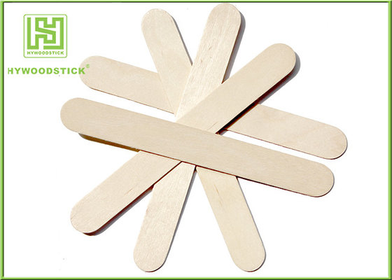 Disposable Lolly Pop Ice Cream Wooden Sticks , 114mm Natural Wooden Sticks