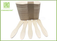 Biodegradable Flat Edge Personalized Wooden Ice Cream Spoons Eco - Friendly