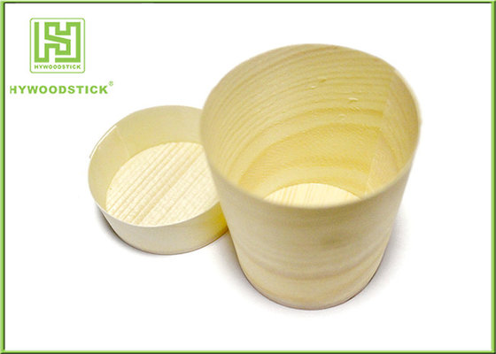 Eco-friendly Disposable Wooden Round Cup for Food with Different Size