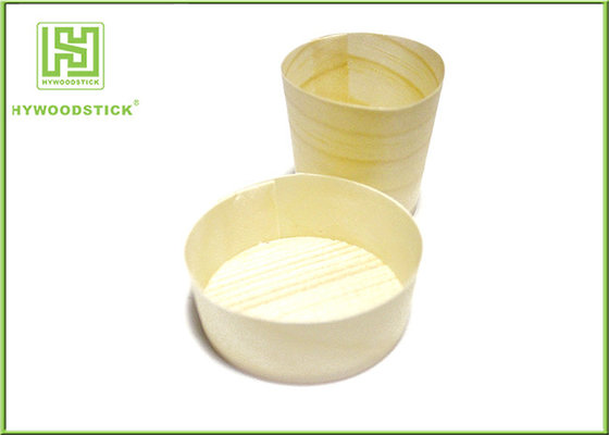 Disposable Pine Wooden Round Cup Mini Dessert Cup