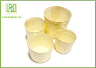 Wholesale Poplar Pine Wood Round Cup Wooden Cup for Food Dessert