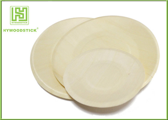 Wedding Disposable Plates Eco Friendly Tableware , Food Grade Wooden Party Plates