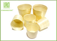 Smooth Healthy Wooden Sushi Boat Disposable Poplar Wooden Cups For Sauce